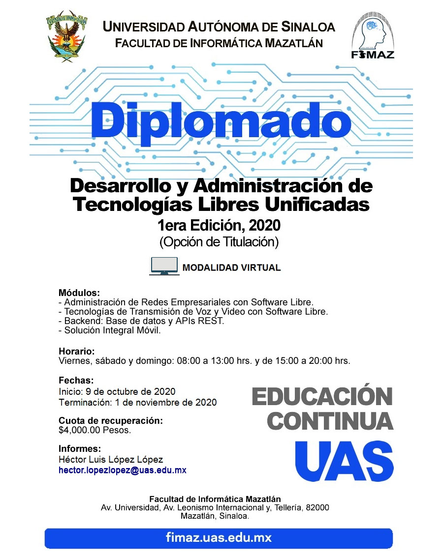 Diplomado "Desarrollo y Administración de Tecnologías Libres Unificadas ...